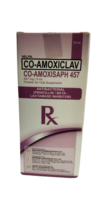 CO-AMOXISAPH-457 Co-Amoxiclav 457mg / 5ml Powder for Oral Suspension ...